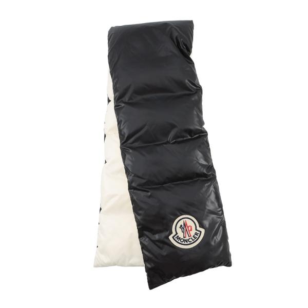 モンクレール マフラー SCIARPA ナイロン E20930000900 MONCLER 黒 白[取扱店舗]倉庫在庫[管理番号]11052340[ランク]中古A[ブランド]モンクレール（MONCLER）[状態]表面/シワ、極僅かな汚れにお...