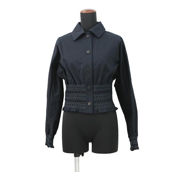 エルメス ジャケット Veste taille brodee a smocks シャツ ジャケット コットン レディースサイズ34 HERMES[取扱店舗]神戸元町店[管理番号]11071013[ランク]未使用[ブランド]エルメス（HERM...