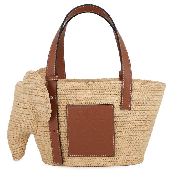 ロエベ ハンドバッグ エレファント バスケットバッグ スモール ラフィア/レザー A546T37X01 LOEWE かごバッグ ゾウ[取扱店舗]倉庫在庫[管理番号]11089162[ランク]中古S[ブランド]ロエベ（LOEWE）[状態]表面...