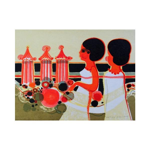 画寸サイズ　42×55 cm リトグラフ　　自筆サイン新品額にお入れしてのお渡しとなります。マンギー　略歴Frederic MENGUY1927年　パリに生まれる。パリ市美術講座にて絵画を学ぶ。1953年　デッサン教師の免許取得。サロン・ド...