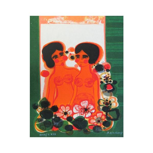 画寸サイズ　55×41 cm リトグラフ　　自筆サイン新品額にお入れしてのお渡しとなります。マンギー　略歴Frederic MENGUY1927年　パリに生まれる。パリ市美術講座にて絵画を学ぶ。1953年　デッサン教師の免許取得。サロン・ド...