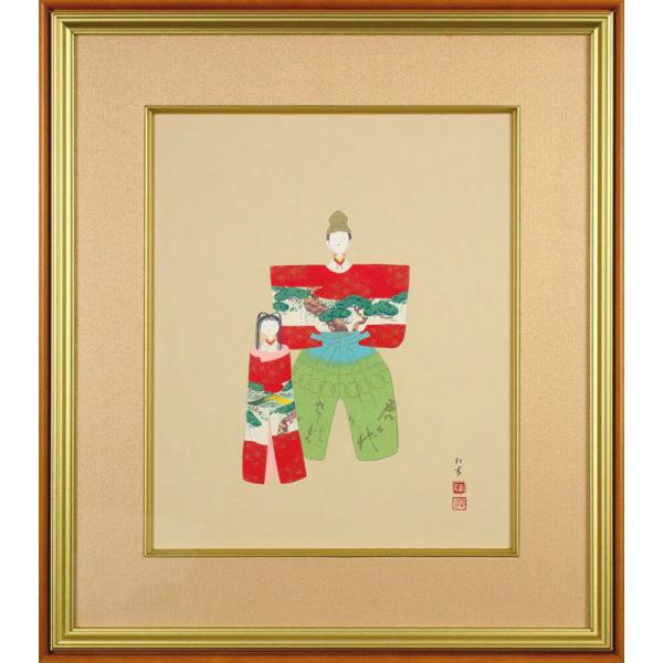 女性初の文化勲章を受章し、美人画で名高い上村松園の作品を、シルクスクリーンで再現した人気の版画です。【上村松園】京都に生まれ、奈良県生駒郡で没。はじめ京都府画学校に学び、鈴木松年、幸野楳嶺に師事、のち竹内栖鳳に師事。内国勧業博覧会、日本青年...