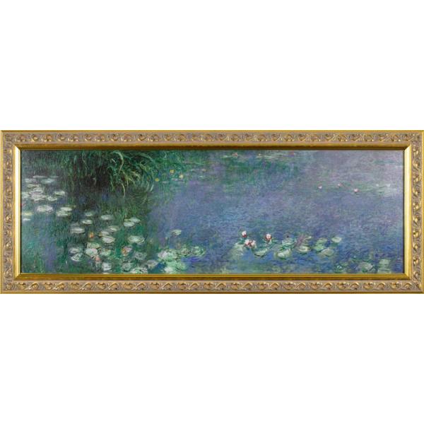 ●オランジェリー美術館第1展示室に飾られた「睡蓮、朝」のハイライト部分を再現。その水面の深み、微細な色調を『彩美版R』で表現●2014年に制作され200部完売した人気の作品です。現在併売しておりますサイズアップした特装版より少し小ぶりで飾り...