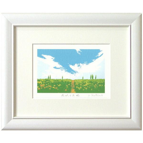 爽やかな風を感じるような人気の図柄です。【吉岡浩太郎】1928年　山口県に生まれる　香月泰男に師事1967年　スクリーン版画の研究を始める1973年　絵画研究のため渡欧1974年　セントラル画廊でスクリーン版画個展1996年　日蓮宗円頓寺壁...