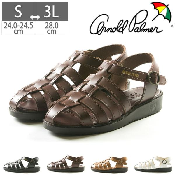 【商品情報】ブランド：ARNOLD PALMER ( アーノルドパーマ )素材：アッパー/天然皮革,ソール/合成底生産国：日本製【特徴】ARNOLD PALMER(アーノルドパーマー)紳士用のサンダルが登場。程良い抜け感とホールド力を併せ持...