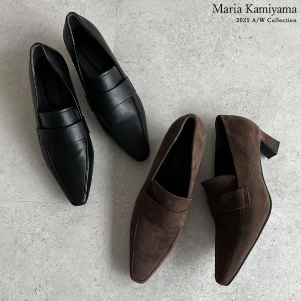 【発売日：2025年10月24日】[大きいサイズ有]ポインテッドトゥヒールローファー※サイズ実寸(約cm) 【甲幅/甲外周り/ヒール】S(23.0cm相当)：7.3/15.5/4.5M(23.5cm相当)：7.5/16/4.5L(24.0c...