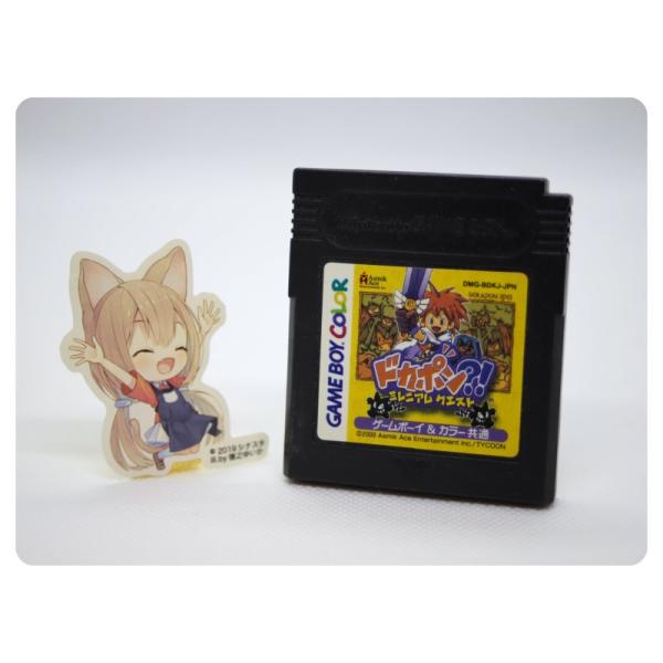 メーカー: アスミックエース発売日: 2000年7月14日GBC [中古] ソフトのみドカポン!?ミレニアムクエストゲーム概要: 『ドカポン!?ミレニアムクエスト』は、プレイヤーが冒険者となり、サイコロを使って進むボードゲーム形式のRPGで...