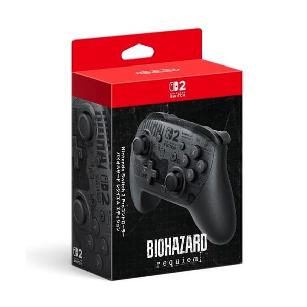 【発売日：2026年02月27日】Switch2 周辺機器『バイオハザード レクイエム』のオリジナルデザインをあしらったNintendo Switch 2 Proコントローラーです。グリップ型で、長時間でも快適にTVモードやテーブルモードで...