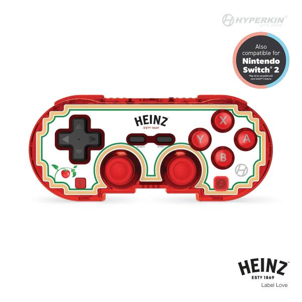世界的人気ブランド「HEINZ」公式デザインを採用した限定Bluetoothコントローラー。レトロ感あふれるドット絵風デザインと、現代ゲーム向けの快適な操作性を両立したコレクター向けモデルです。高精度な左右スティックや押しやすいボタン、安定...