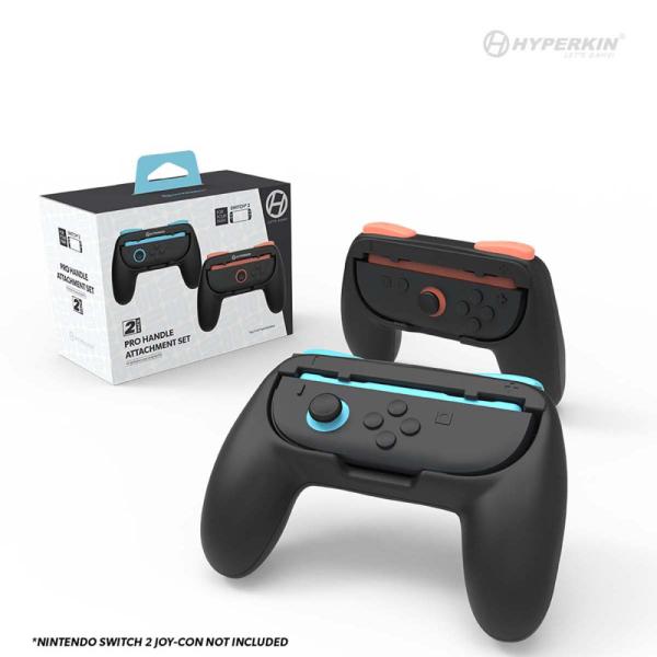 Nintendo Switch 2対応の「Pro Handle Attachment Set」は、Joy-Conに装着するだけで握りやすさと操作性を高められるハンドル型アタッチメントです。Joy-Con単体では物足りなかったホールド感をしっ...