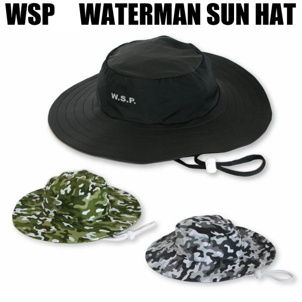 あらゆるマリンスポーツで便利なサンハット！ラッシュ生地でできた速乾性抜群の帽子です。ツバ部分が広くUPF50なので紫外線をカットします。額の部分にはWSPのロゴマークがさりげなく入っています。男性・女性・子どもに使えるサマーハットです。ペタ...