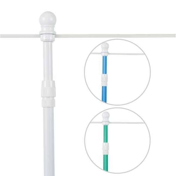 お得な40本セット、3mのぼり用ポール、先端丸型デザインモデル、サイズ：1.6m〜3m、直径：22mm、横棒はパイプの中に収納 。(送り先に屋号の記入をお願いします）