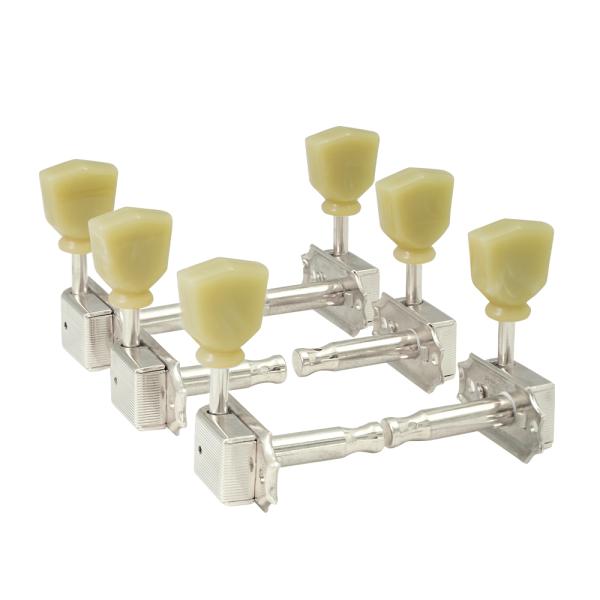 ギターペグSD90 SLツマミ / L3+R3EXロングブラスシャフト&amp;ブラスワッシャーフィニッシュ：ニッケル SCUD PARTS／特徴国内外から優れた楽器パーツを集めリペアや製作の現場からも高い評価を受けているSCUD<ス...