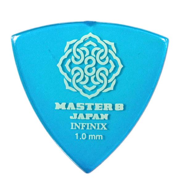 MASTER8JAPAN独自の次世代素材「INFINIX」。柔軟性、形状記憶性、対磨耗性に優れており、従来の素材に比べピックノイズが少なく、弦への吸い付きが非常に良いのが特徴。磨耗に強く長時間の演奏でもピックが削れづらく、変わらないニュアン...