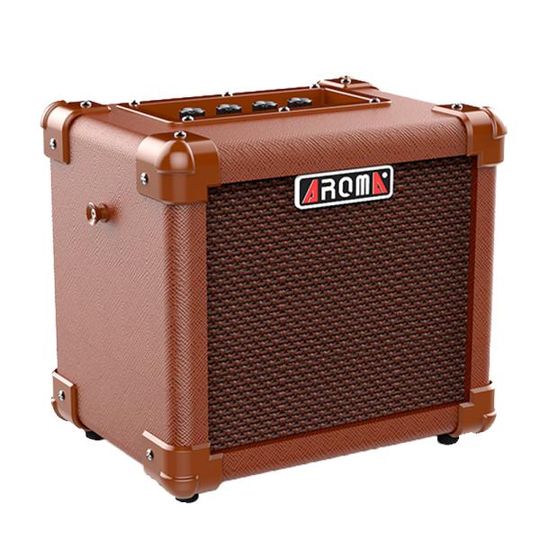 アコースティック・ギター・アンプ10Wギター/Mic/Aux/マスター・ボリューム・コントロールDC12Vまたはバッテリー