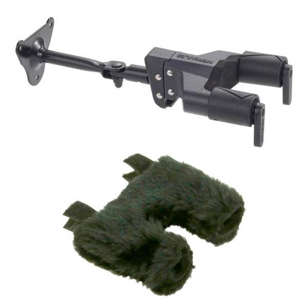 アコースティックギター・エレクトリックギター、そしてベースにも対応するミドルアームのハンガー。壁にネジ止めするタイプ。アジャスタブル・ヨークで展示角が変えられます。※楽器のボディサイズによっては角度に制限がありますのでご注意ください。・全長...