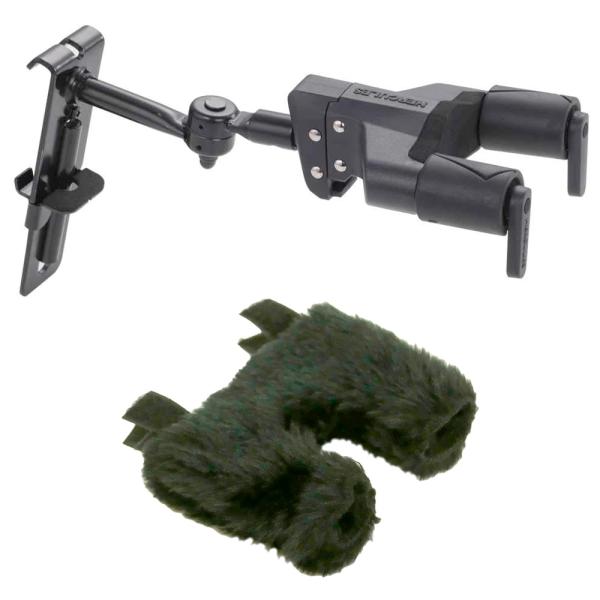 アコースティックやエレクトリック・ギター、ベースにも対応したミドルアームのハンガー。グリッドウォイールマウントタイプです。楽器の角度を横方向にも設定可能です。注：楽器のボディサイズによっては角度に制限があります。注：本製品を取り付ける側のネ...