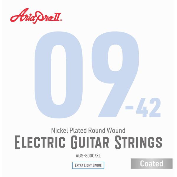 AGS-800C/XL　-Coated, Extra Light- Electric Guitar Strings芯線には上質な6角芯を採用したコーティングストリングス。極薄いテフロンで弦をコーティングする事により、より錆びにくく、弦の寿命...