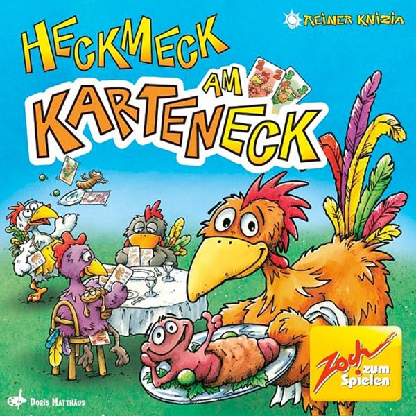 　ニワトリたちが大好きな虫料理を取り合うゲームです。　各ラウンドの開始時に、プレーヤー人数と同じ数の虫タイルを表にして並べます。　手番プレーヤーは、自分の手札から1種類のカードを1枚以上自分の前に置きます。同じラウンドの2回目以降の手番では...