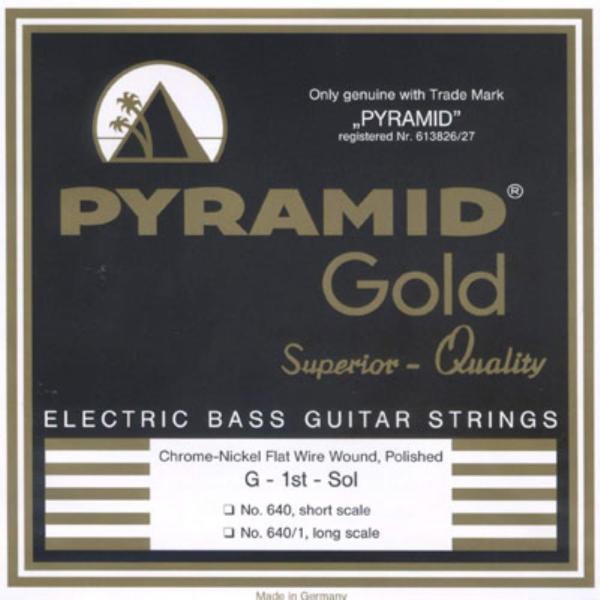 "PYRAMID Gold Electric Bass Chrome - Nickel Flatwound Strings" 深みのある音色とパンチ、そしてロングライフを兼ね備えた、「ベース・マジック」と呼ぶにふさわしいベース弦です。その高...