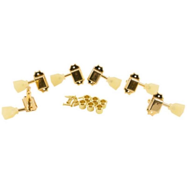 1956年後半以降のギブソンで採用されていた“クルーソン・デラックス”「1列刻印：ひとコブ・ツマミ」のゴールド・メッキ仕様。ニッケル・メッキ仕様とは異なり、ゴールド・メッキのこのバージョンは66年頃まで見られます。なお、66年頃以降は「2列...