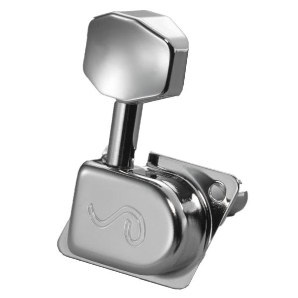 1970年代のF社のマシンヘッドを基に再現された。片側6連。100% made in Germany[gear ratio 1:14, weight 22g per piece][6 press-in bushings, 12 mounti...