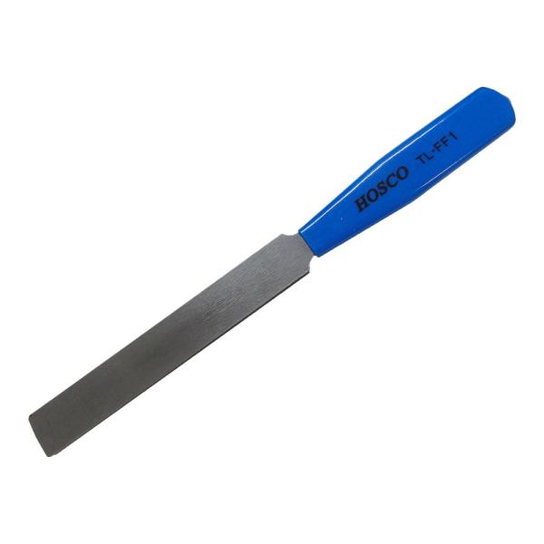 R=1mm:スモールフレット/ウクレレ用フレットのすり合わせ後など、平らになったフレットのクラウン（上面部）の形状を丸く整える為のヤスリです。