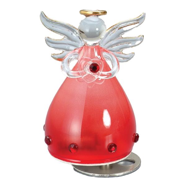 12ヶ月シリーズ　ガラス天使オルゴールそれぞれの誕生石カラーでデザインされた可愛らしいガラス天使オルゴールです。底の巻き鍵を回すと天使が回転し、オルゴールを奏でます。誕生日プレゼントや、記念日のプレゼントに人気の商品です！■商品サイズ：W6...