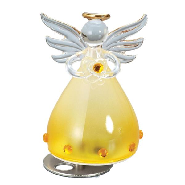 12ヶ月シリーズ　ガラス天使オルゴールそれぞれの誕生石カラーでデザインされた可愛らしいガラス天使オルゴールです。底の巻き鍵を回すと天使が回転し、オルゴールを奏でます。誕生日プレゼントや、記念日のプレゼントに人気の商品です！■商品サイズ：W6...