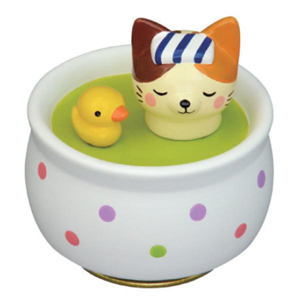 製品情報メーカー: ニデックインスツルメンツ製品名: 湯呑温泉オルゴール ネコ 〜君をのせて〜曲目: 君をのせて特徴: 湯呑に入ったネコが温泉に入っているようなデザインのオルゴールです。商品サイズ: W75×D75×H92mmパッケージサイ...