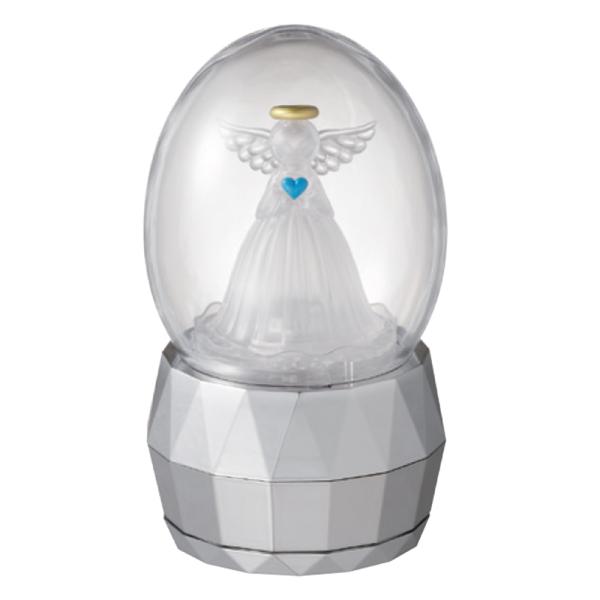 3色の光に変化する天使オルゴール！LEDライトが内蔵されており、緑・赤・青と光ります。（ON/OFFスイッチで切り替え可能）台座を回すとオルゴールの音色とともにLEDライトが光り、ハートを持った可愛い天使が回転します♪ブランド名ニデックイン...