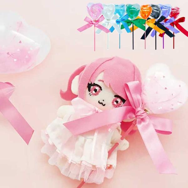 本体サイズ：W6×H20×D3.5cm※バルーンは気圧や気温の高低によって膨張・収縮します。ぬいもちリングサイズ：外径11.6mm、内径10mm、高さ12mm対象ぬいぐるみサイズ：腕の長さ12mm以上、腕の直径10〜20mmぬいぐるみに持た...