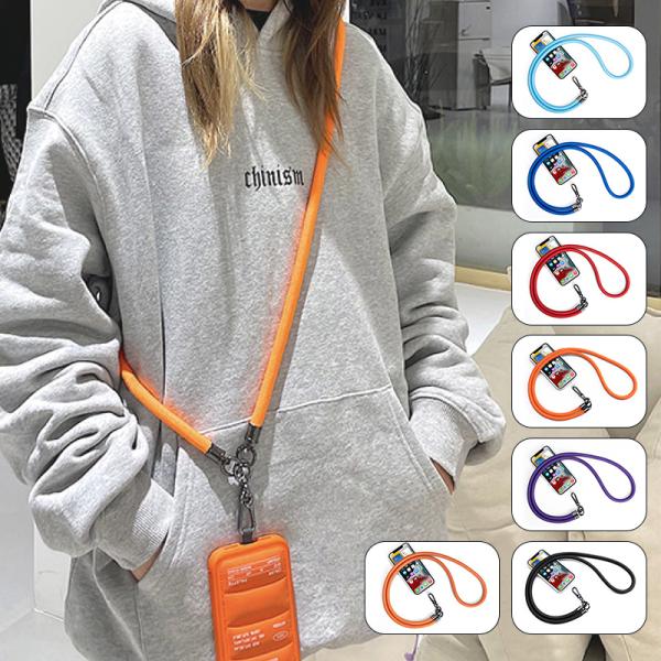 長さ約:72cm（平置き）全長約:130cm紐の太さ直径約:1cm ストラップ 全機種対応 ネックストラップ ストラップシート 携帯ストラップ スマホショルダーこんな方におすすめ　＞＞　手ぶら女子 アタッチメント 落下防止 斜めがけ 首かけ...