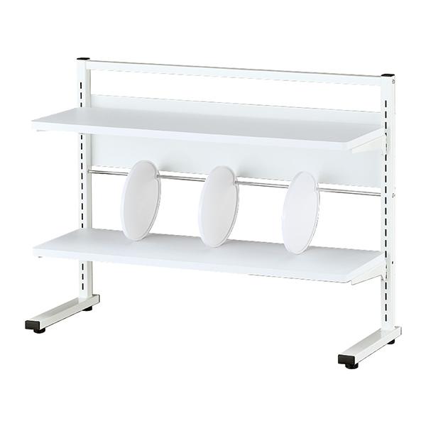 ■Garage 机上ラック YSシリーズ YS-54 412169【商品説明】デスクの上すっきり！便利な机上ラック。デスクの上を整理整頓するのに、おすすめです。【商品仕様】●サイズ/W845×D308×H639mm●カラー/白●重量/9.3...