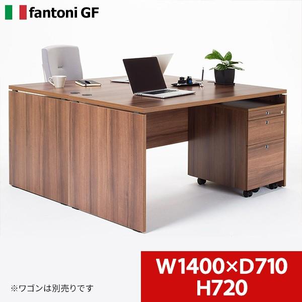 Garage GFタイプ GF-147H 濃木目 SOHO 送料無料【商品説明】北欧イタリア製の洗練されたシンプルな横揺れしにくい頑丈なfantoniGFデスク。幅1400mmのパネル脚タイプです。配線穴付き。奥行き710mmは、ディスプレ...