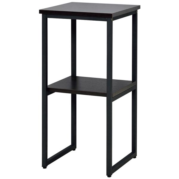 ■コンパクト電話機台 ダーク※RFTC-3573DBのメラミン変更後継品です（ダークBからダークNに変更）【商品説明】コンパクトで使い道豊富な電話台。エントランスで消毒液やタイムカードなど置くラックとしてもご利用いただけます。棚は固定です。...