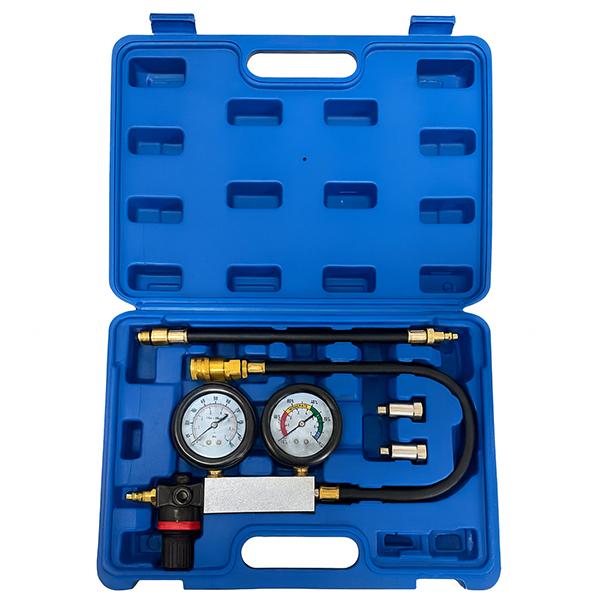 ■使用方法（バイク編）１．エンジンを10分ほどアイドリングしてエンジンをホットにしておく。２．シリンダーヘッドカバー取り外し。点火プラグ・クランクケースカバーも外します。３．コンプレッサーを繋ぎ圧力調整ノブを回し右側のリークメーターを０(s...