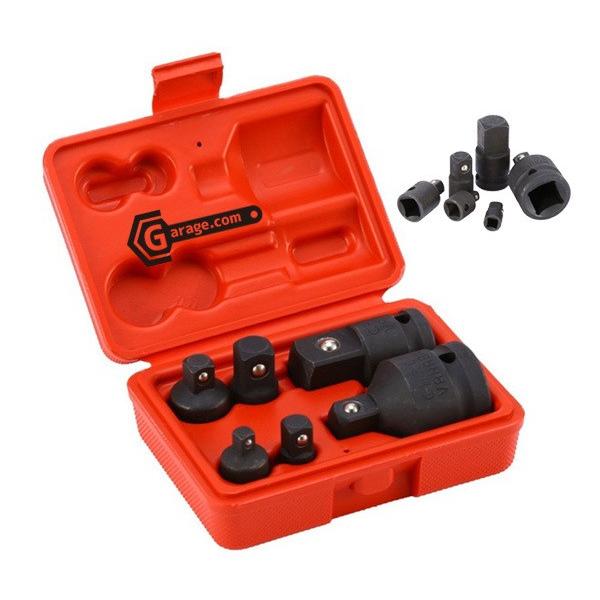 6pcs Socket Air Impact Adapterインパクトソケット専用の変換アダプターです。表面はマットブラック防錆仕上げ。■商品仕様・1/4"→3/8"・3/8"→1/4"・3/8"→1/2"・1/2"→3/8"・1/2"→3...