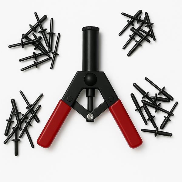 プラスチック製のパネルや内装部品の固定に最適な41点のプラスチックリベットキットです。軽量で扱いやすいリベッターと、異なるサイズのプラスチックリベットが含まれており、車両やボートなどのプラスチックパネルの取り付け作業に幅広く対応します。この...