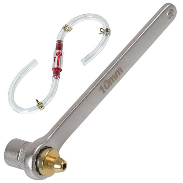 ブレーキフルード交換作業に最適な専用レンチワンウェイバルブチューブ付きと使いやすいレンチで、ブレーキフルードの交換やエア抜き（ブリーディング）作業を効率的に行うことができます。汚れたブレーキフルードの逆流を防ぐ設計で、作業中のトラブルを軽減...