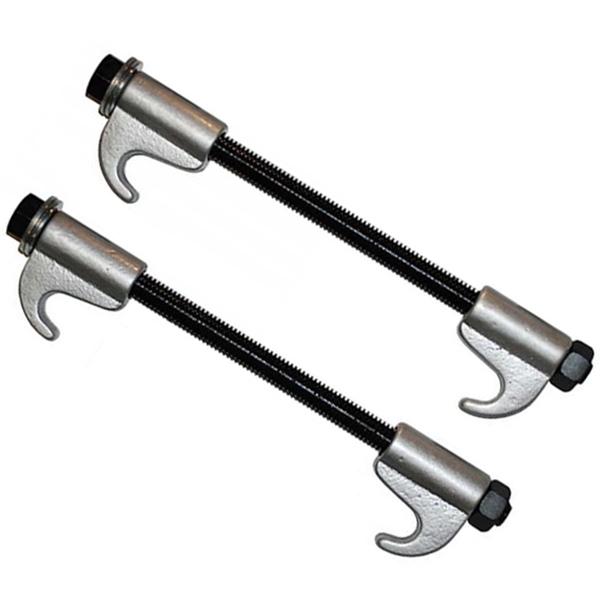 サスペンションのコイルスプリング交換や分解作業に使用する工具です。初めての方でも扱いやすいシンプルな構造で、整備作業をサポートします。仕様：・ボルト全長：300mm・対応スプリング長（縮め幅）：約50mm〜235mm・重量：約1.4kg(2...