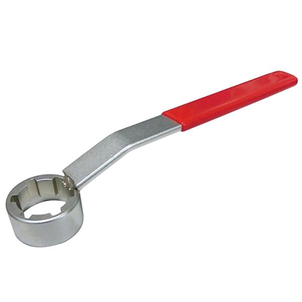 ＹＡＭＡＨＡ（ヤマハ用）プーリー回り止めロックレンチ Off Set 仕様は使いやすくなっています。 特　徴 このロックレンチは貫通タイプになっていますので、YAMAHA系エンジンのクランクシャフトなどの一般の工具では締め付けが出来ないよう...