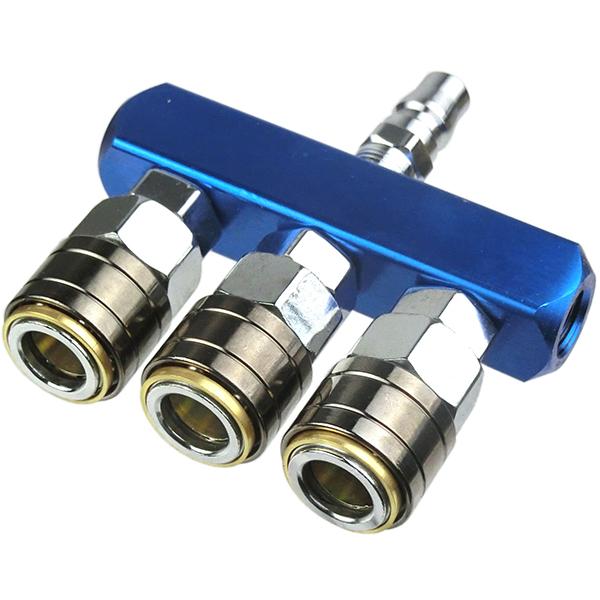 楽に差し込めるワンタッチカプラーを採用、従来品に比べてほぼストレスレスで片手で差込めます仕 様 使用圧力 ： 通常15kg/cm2 （最大：20kg/cm2）　　 全 高 ： 64mm 幅 ： 約95mm 材 質 ： アルミ（ジョイント本体...