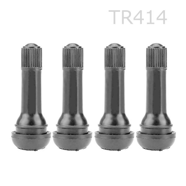 ４輪用チューブレスバルブです。軽自動車から普通乗用車までほとんどのクルマにに適合します。■商品仕様 ・品 番 ： TR414 ・数 量 ： 4個入り