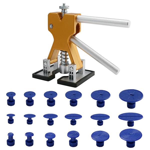 このDeluxe Glue Puller Kitは、衝突や圧迫によってできた凹みをペイントレスで簡単に修復するための高品質なキットです。特長:1.軽量樹脂製ボディ - 軽量かつ耐久性が高く、長期間の使用に適しています。2.高さ調整用スクリュ...