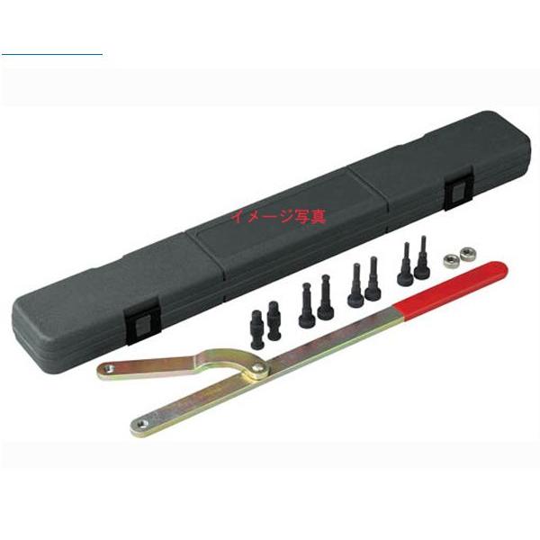 様々なカムプーリー（ピンホール型や星型カムプーリー）の廻り止め専用工具です本体は長い全長で強い力が掛けれます。ほとんどの車に使用できます。 ■仕様 全長：約53Cm　　 開口：最小33mm　最大約300mm 有効サイズ：6〜10mm　　8〜...