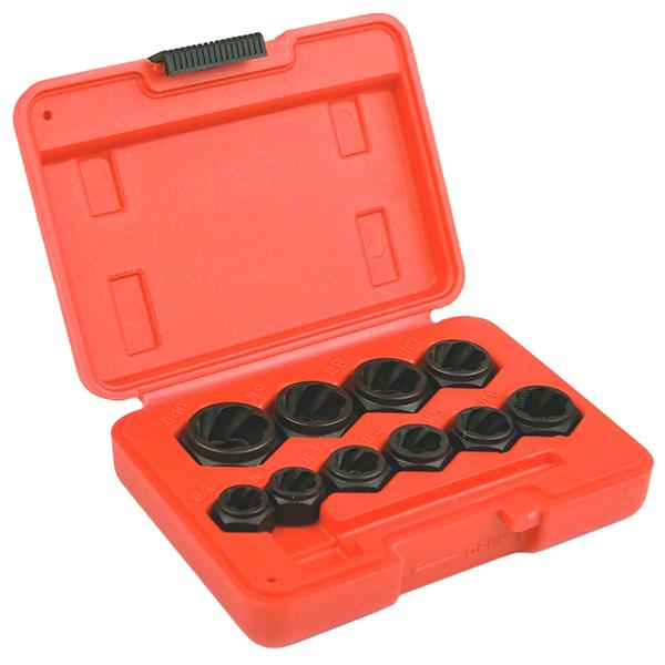 貫通ボルト用 ナットツイスターソケットセット 10pcナットツイストセット、角の潰れて、なめたボルトやナットでもこのナットツイストソケットがしっかり食いつき、簡単・確実に緩めてくれます！■特徴貫通ボルト専用タイプなので、いままで諦めていたも...