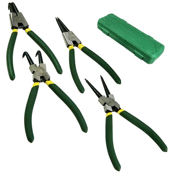 スナップリング（軸用）ストレート＆90度ｘ2本シャフトや軸の外側に、はめてあるスナップリングを縮めて外します。爪先端径　約1.7mmスナップリング（穴用）ストレート＆90度ｘ2本穴の内側に、はめてあるスナップリングを縮めて外します。爪先端径...