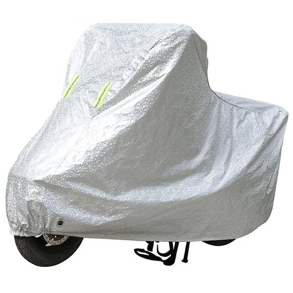 バイクカバー M＆Lサイズ・風雨による汚れや紫外線からバイクをしっかりガードします。・生地には引張強度に優れたポリエステル平織り生地を採用。耐久性抜群です。・水洗いが可能なため、清潔な状態を長く保てます。・50cc〜125ccクラスのバイク...