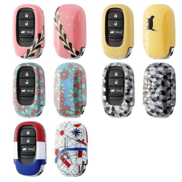 商品名：ホンダ ヴェゼル 純正アクセサリーキーカバー(樹脂製/スタンダード) ブランド名：ホンダ HONDA  純正品番：ハートピーコック/08F44-PM4-010Aくつしたねこ/08F44-PM4-020A 適用車種(車両型式・年式)：...